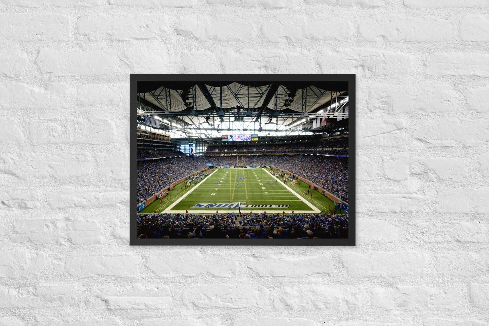 Ford Field- Home of the Detroit Lions Framed Poster – Stadium Vagabond